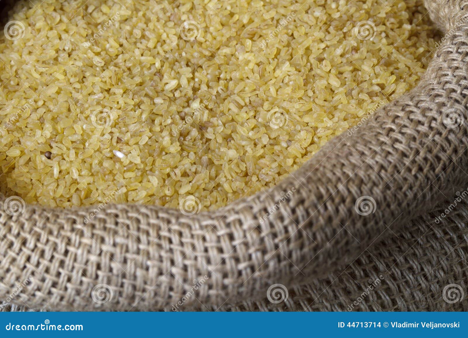 Rice in jute sack stock photo. Image of barley, healthy - 44713714