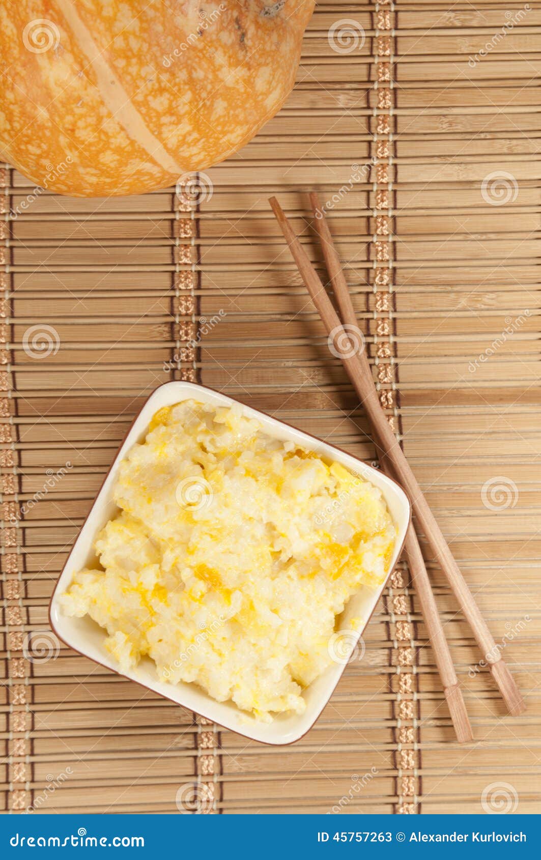 Rice kasha with pumpkin stock image. Image of rice, boiled - 45757263
