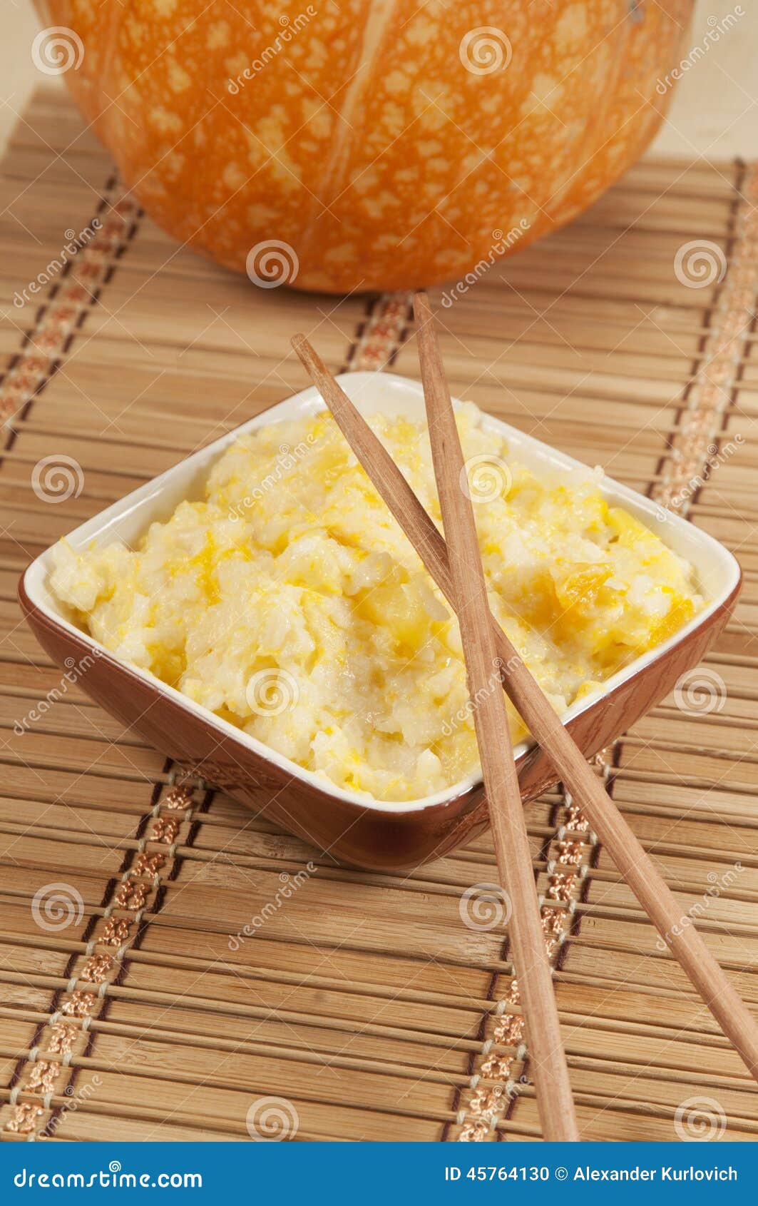 Rice kasha with pumpkin stock photo. Image of rice, pumpkin - 45764130