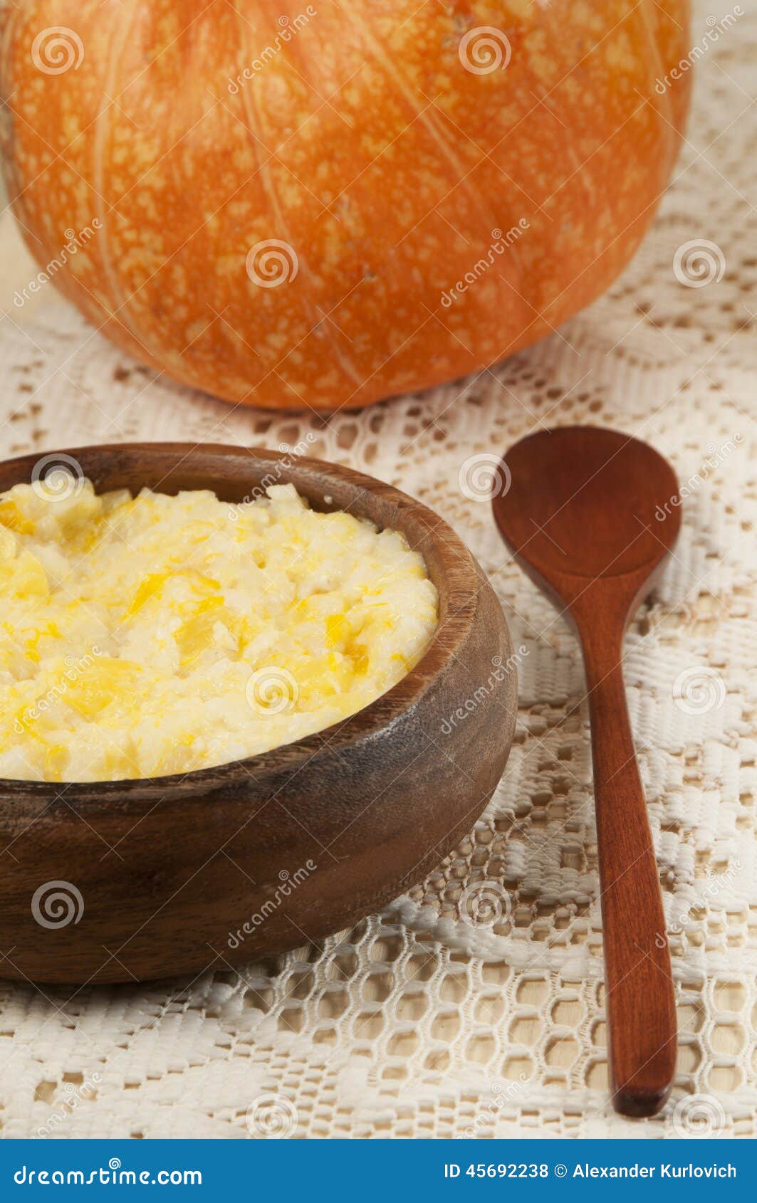 Rice kasha with pumpkin stock photo. Image of squash - 45692238