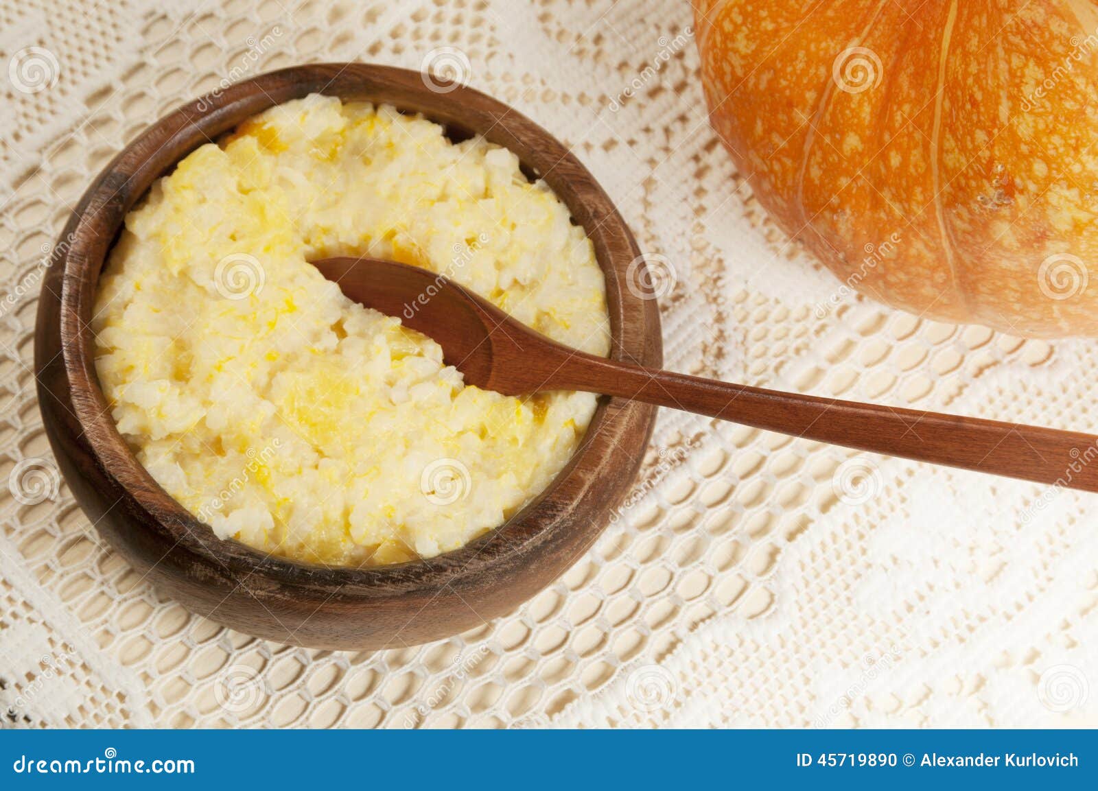 Rice kasha with pumpkin stock photo. Image of breakfast - 45719890