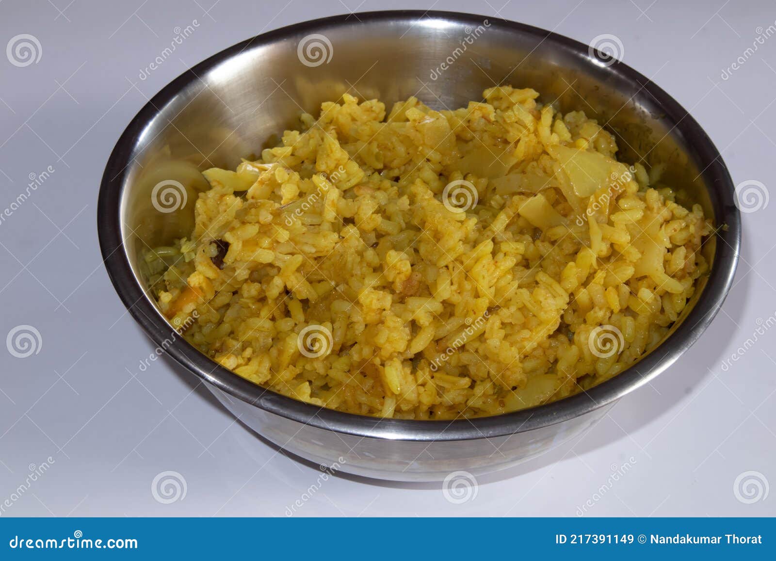 Rice kichadi in the bowl stock image. Image of taste - 217391149