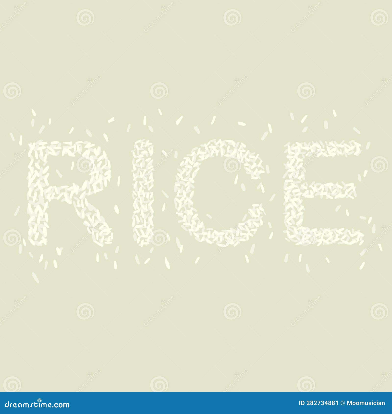 Rice Lettering Vector Background Stock Vector - Illustration of ...