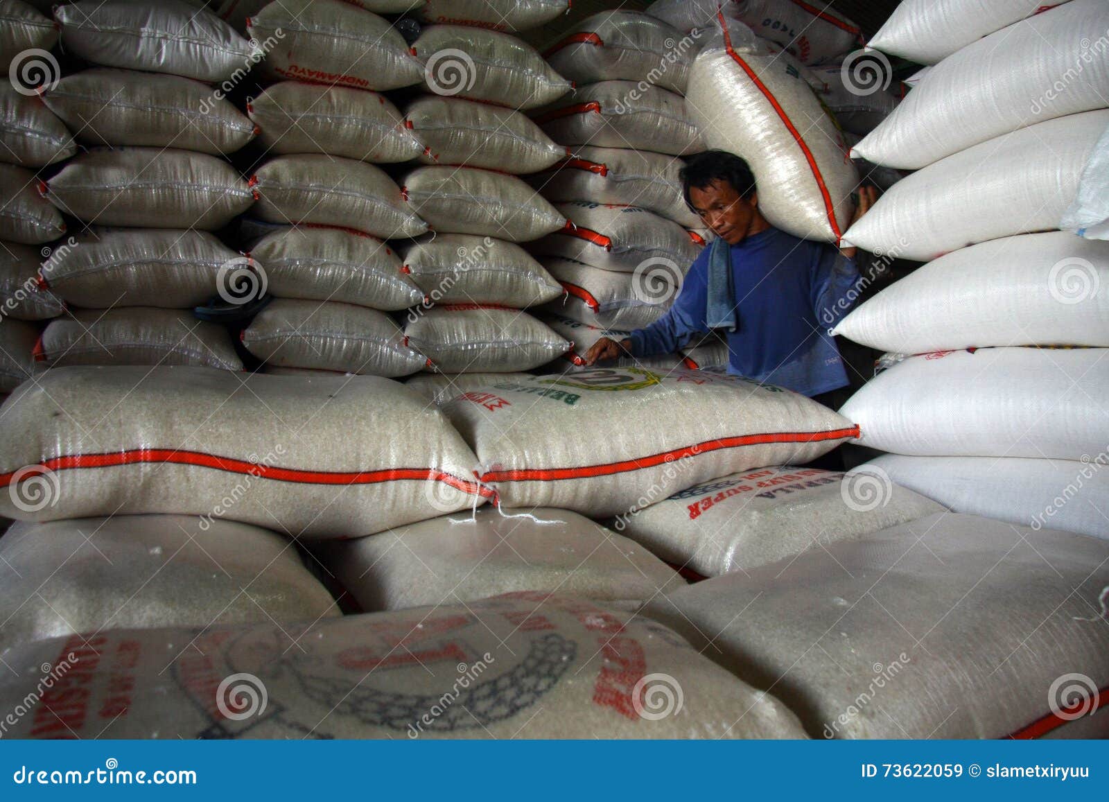 RICE MARKET editorial stock image. Image of food, jakarta - 73622059