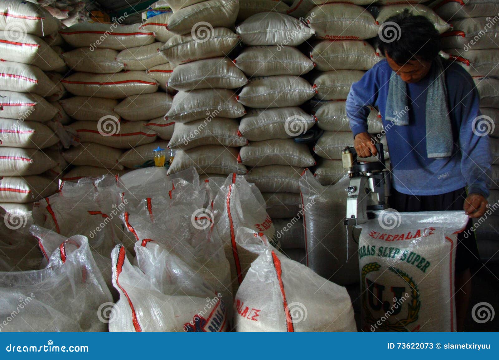 RICE MARKET editorial stock photo. Image of paddy, food - 73622073