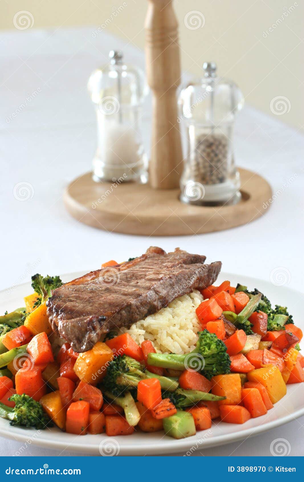 Rice meal stock photo. Image of lunch, plate, portion - 3898970