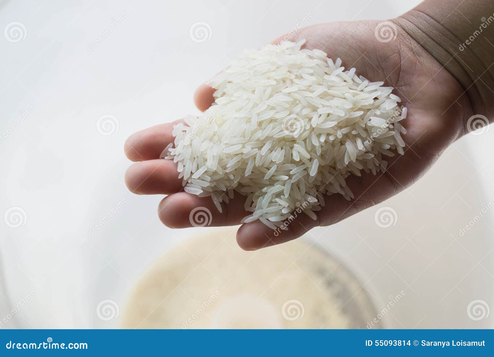 Rice Measuring Cup in Your Hand Stock Photo - Image of crisis, healthy ...