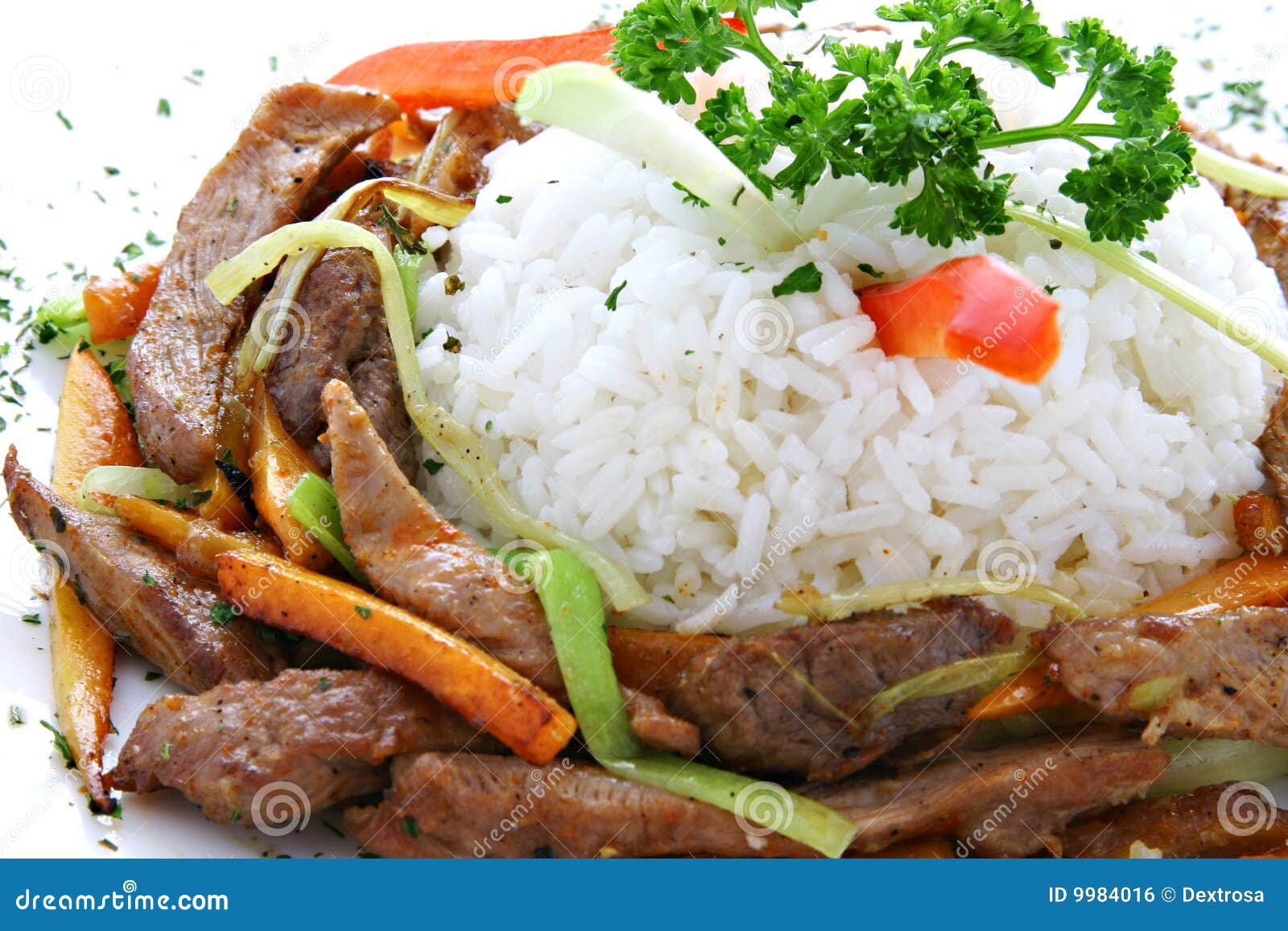 Rice and meat stock photo. Image of high, christmas, meal - 9984016