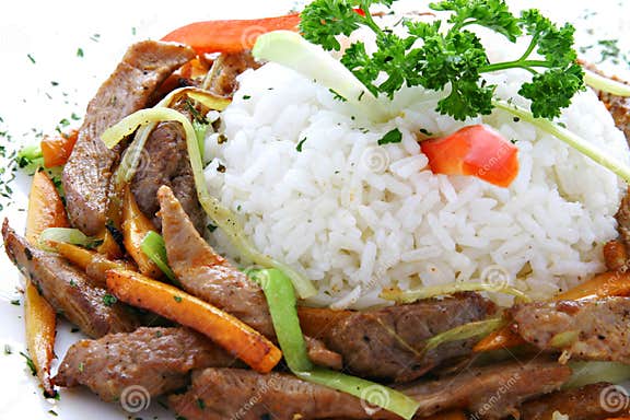 Rice and meat stock photo. Image of high, christmas, meal - 9984016
