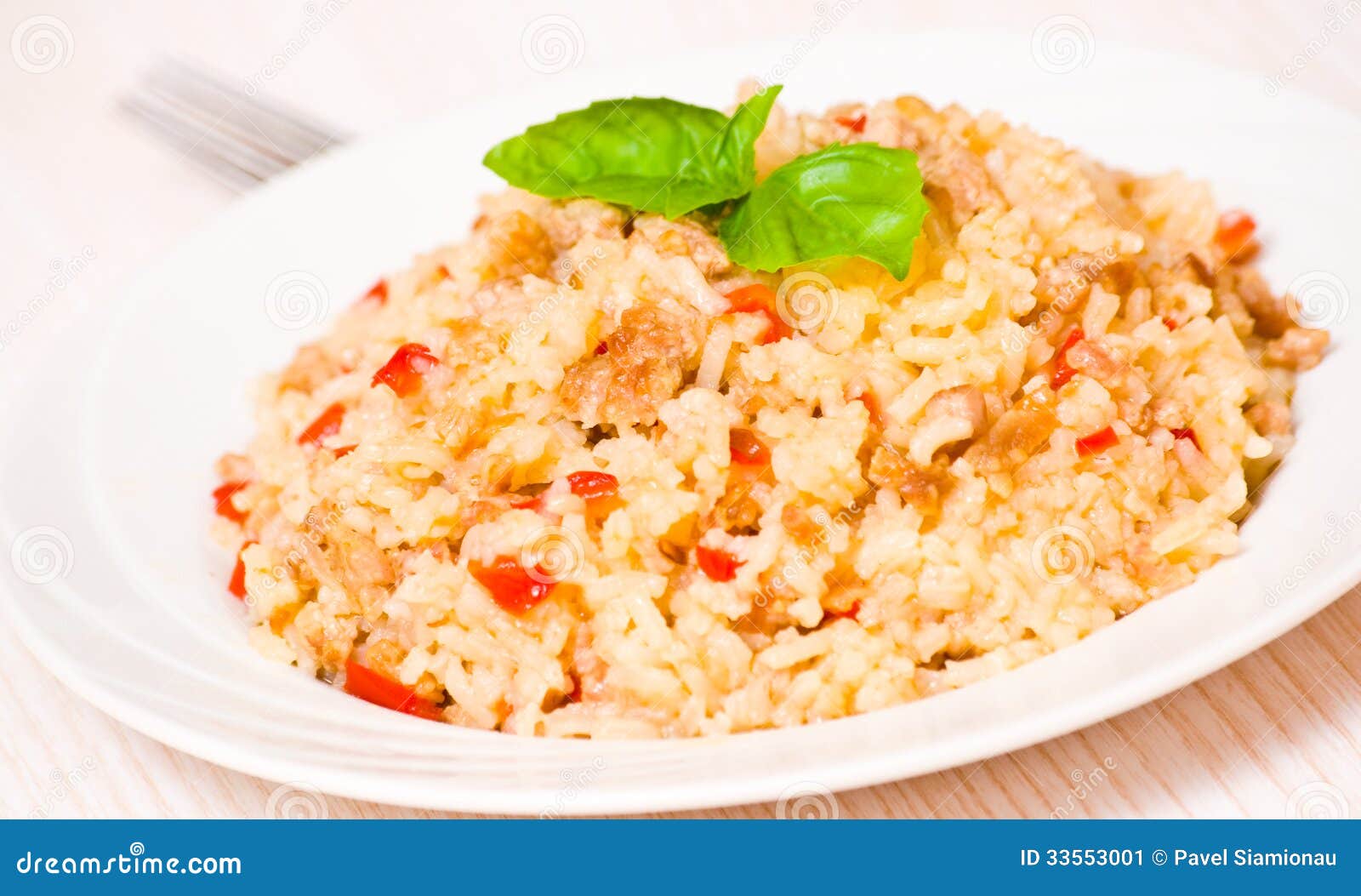 Rice with minced meat stock image. Image of beef, dinner - 33553001
