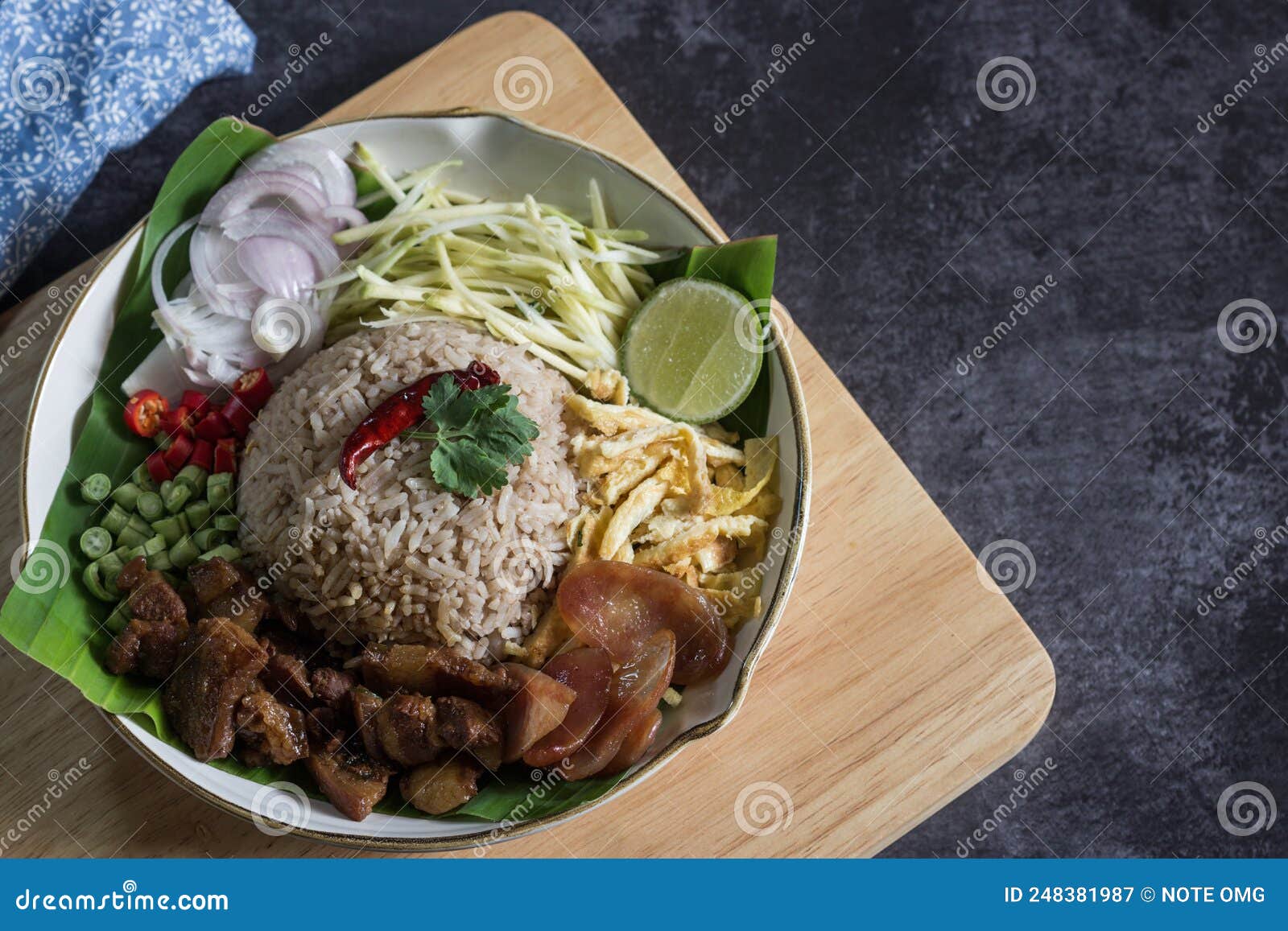 Rice Mixed with Shrimp Paste - Thai Traditional Food Stock Image ...