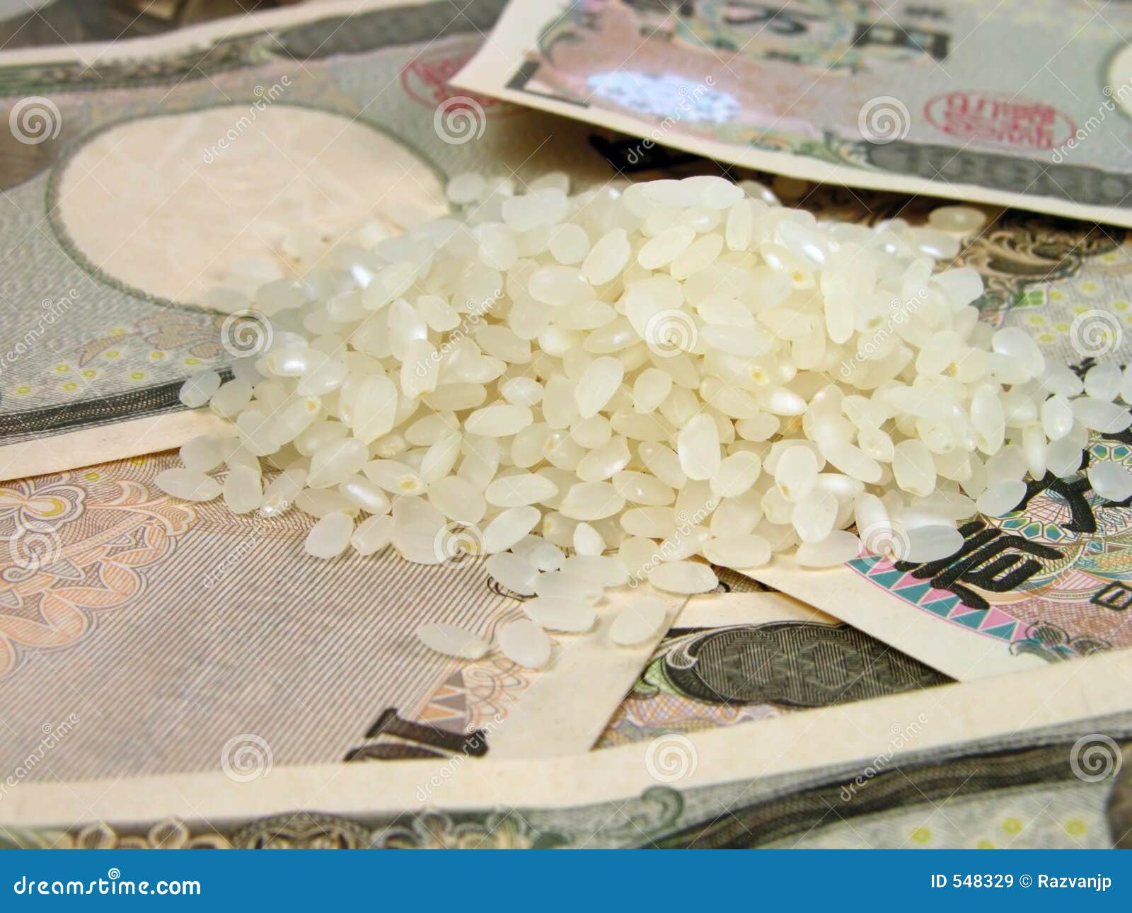 Rice and money stock image. Image of bill, metaphor, industry - 548329