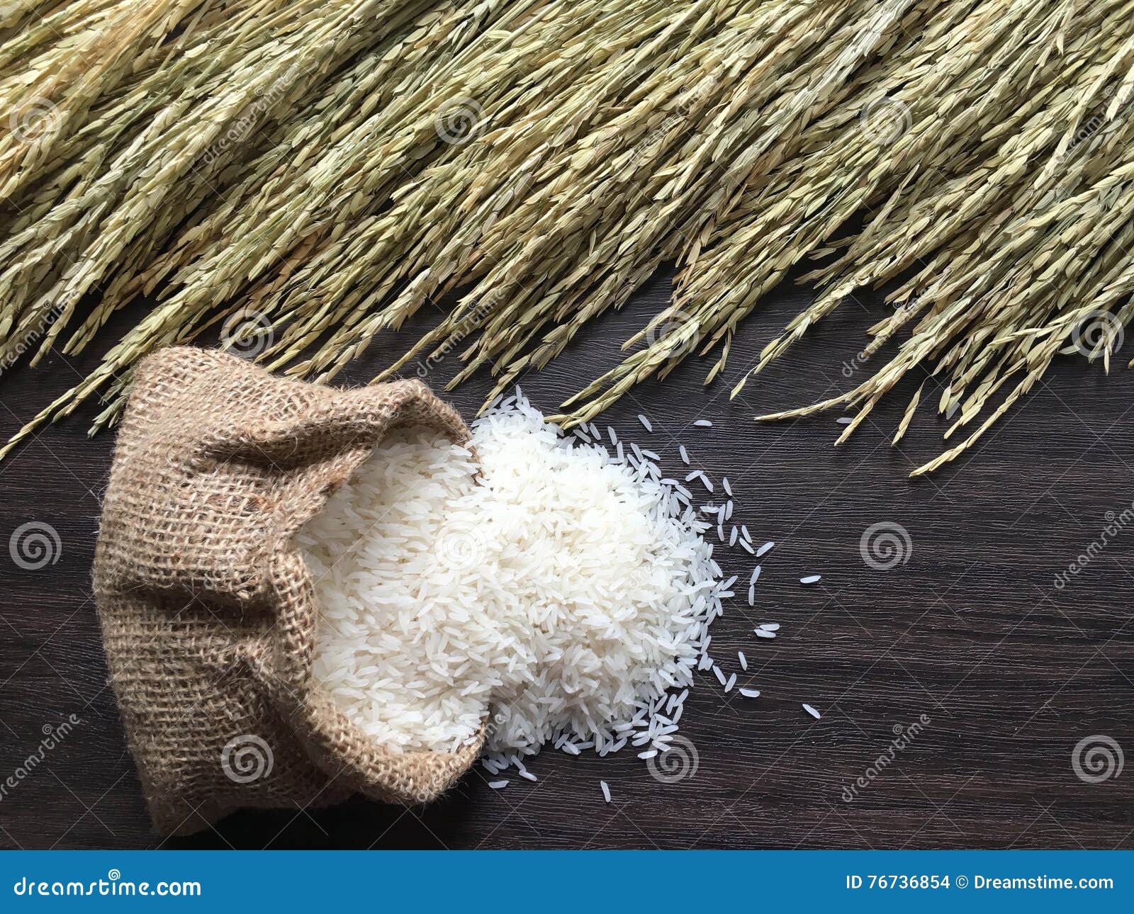 Rice natural and milled stock photo. Image of cerial - 76736854