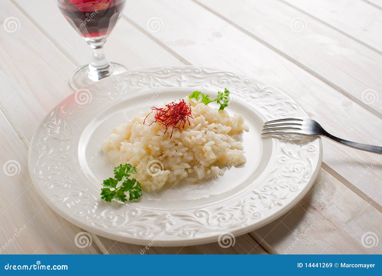 Rice with Natural Saffron Pistil Stock Image - Image of pistil, dish ...