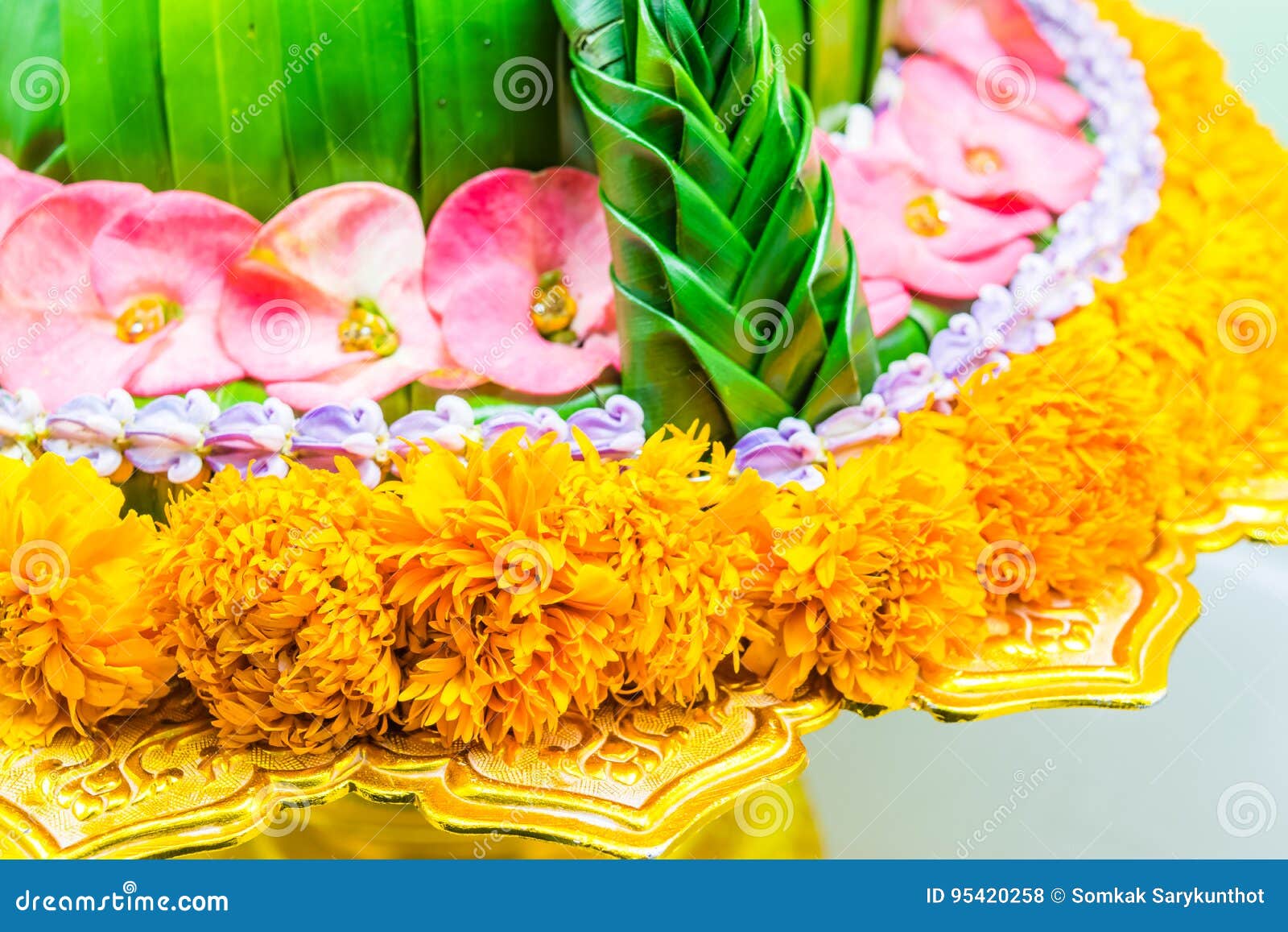Rice offering stock photo. Image of handmade, green, buddhism - 95420258