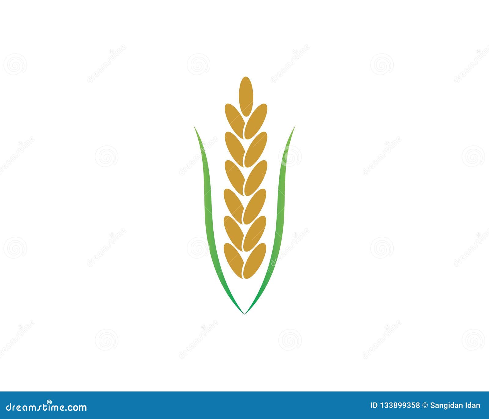 Rice Organic Product. Vector Flat Illustration. Natural Healthy Eco ...