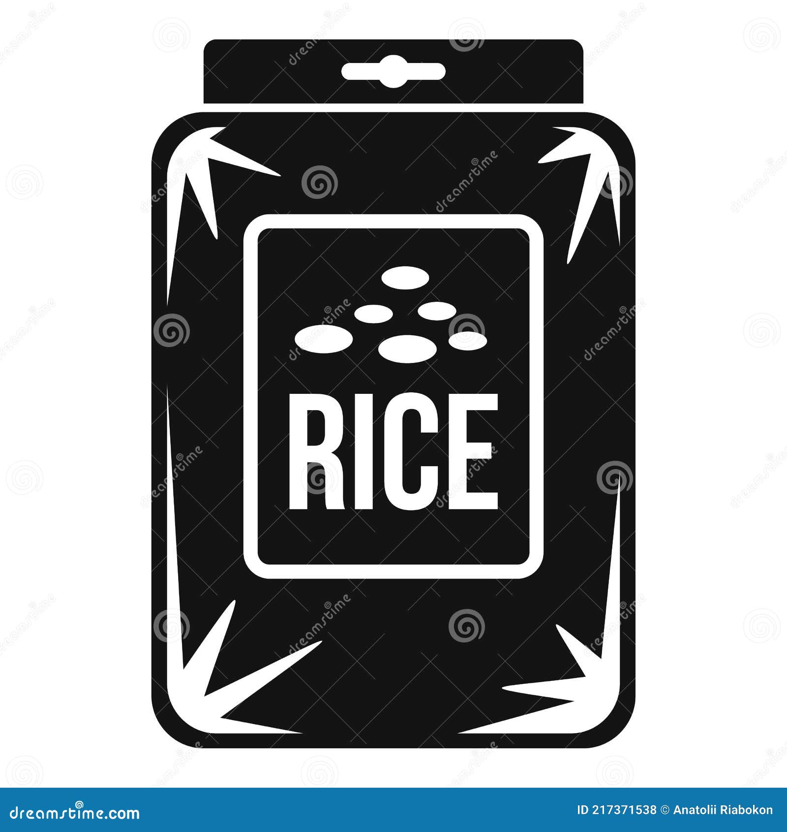 Rice Pack Icon, Simple Style Stock Vector - Illustration of healthy ...