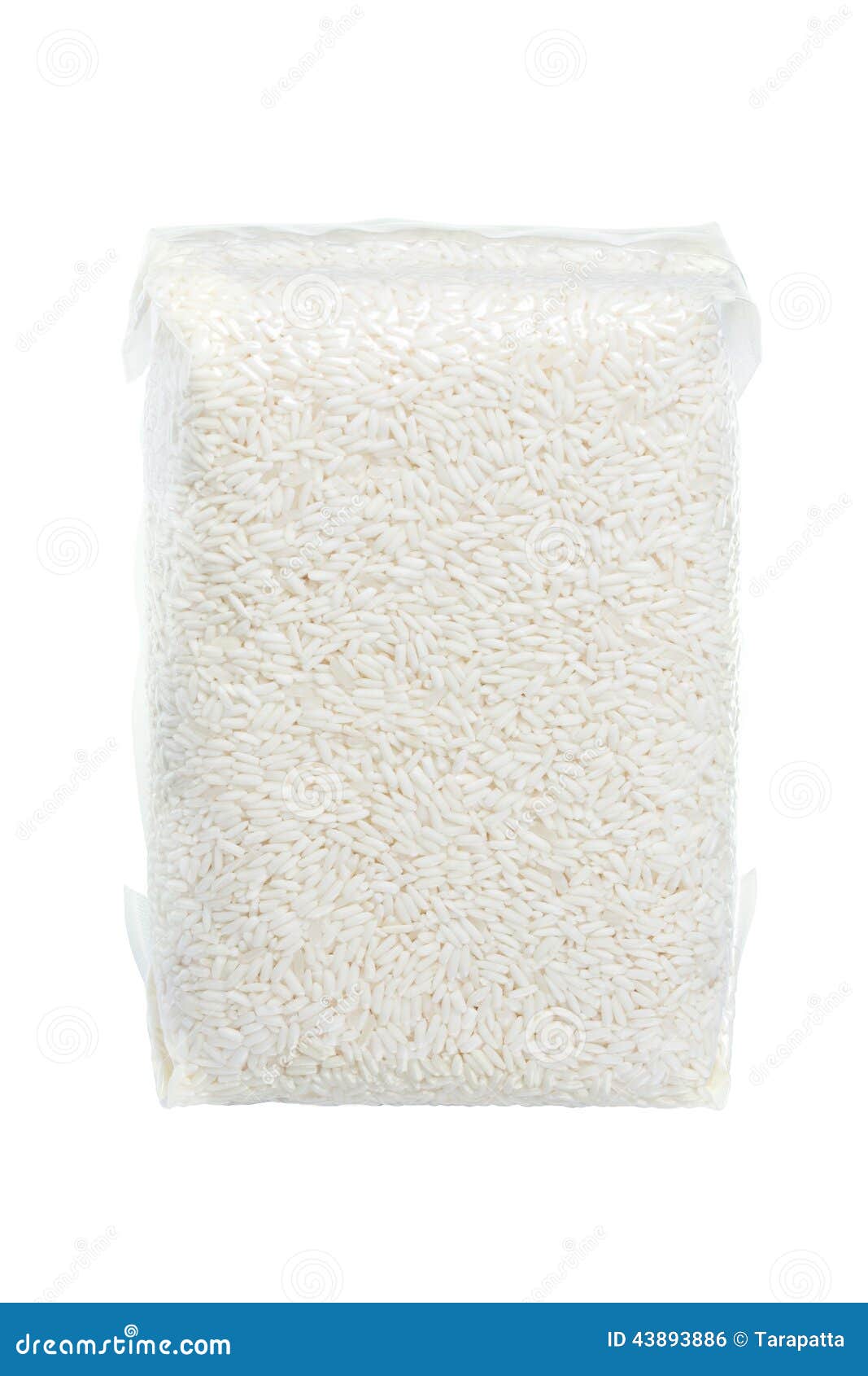 Rice Packed in Vacuumed Plastic Bag Stock Photo - Image of hard ...