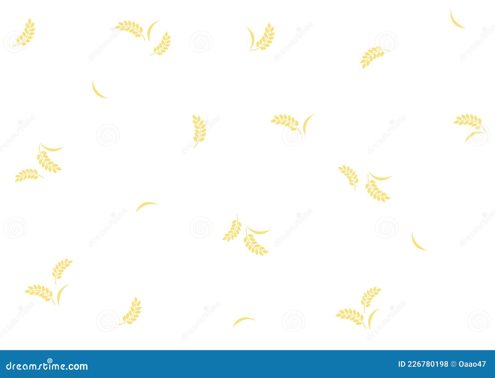 Rice background pattern stock vector. Illustration of harvest - 226780198