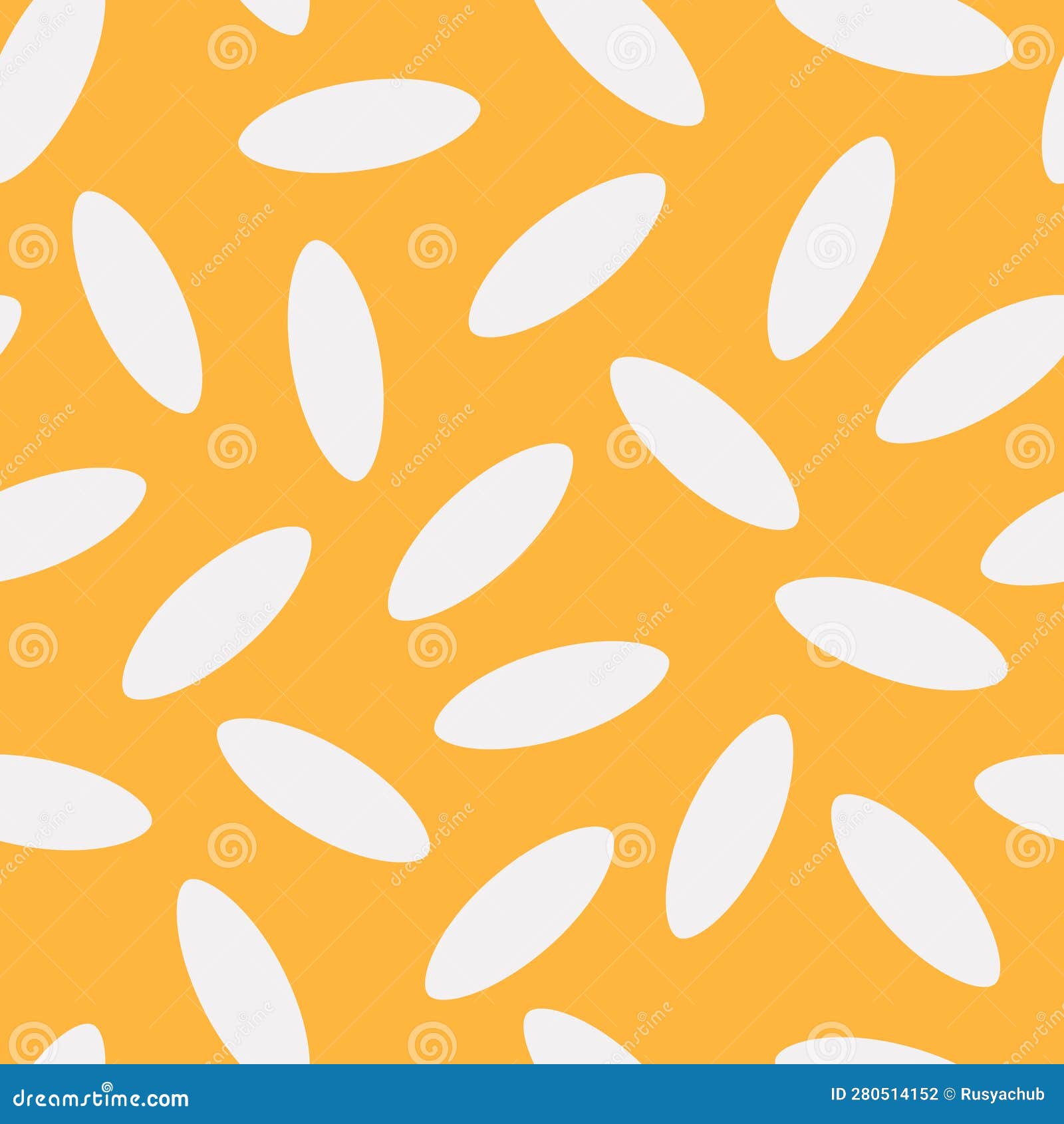 Seamless Modern Pattern with Elements of Rice Grains on a Yellow ...