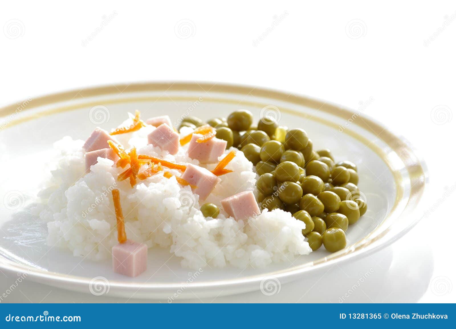 Rice with pea stock image. Image of chinese, steamed - 13281365