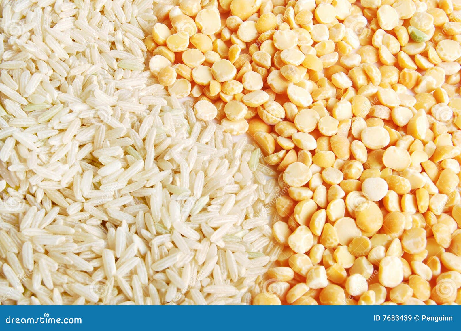 Rice and peas stock image. Image of groats, background - 7683439