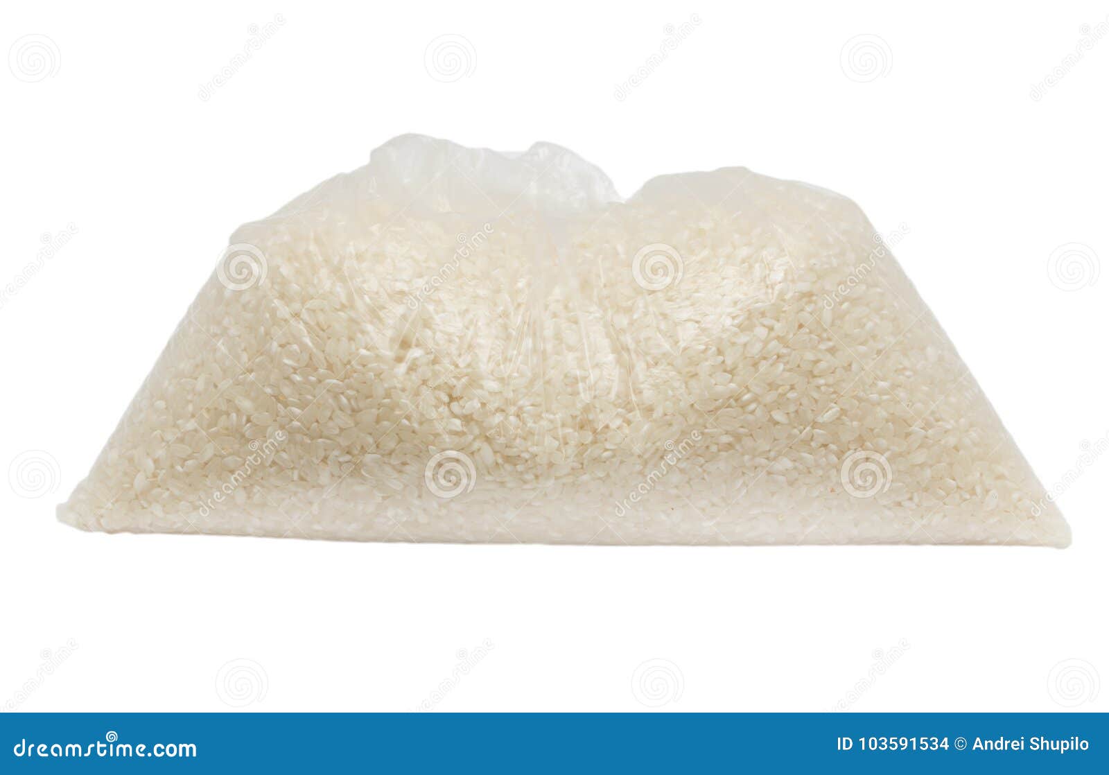 Rice in a plastic bag stock photo. Image of pack, traditional - 103591534