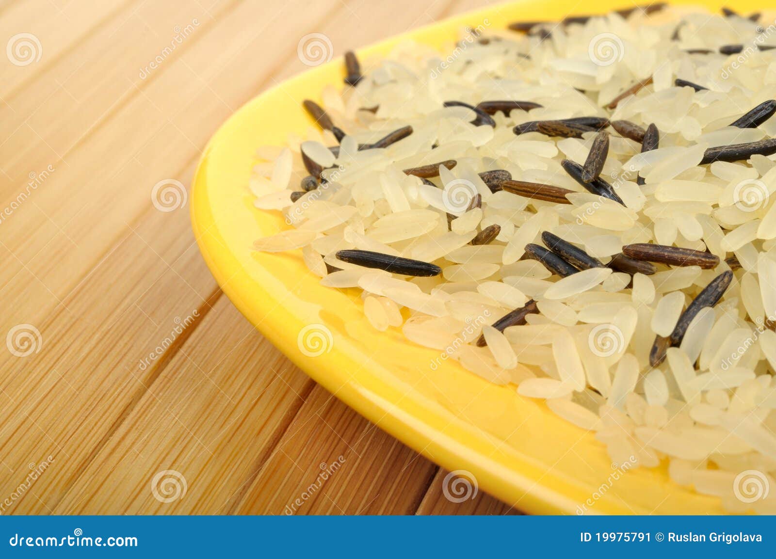 Rice on a plate stock image. Image of heap, plate, healthy - 19975791