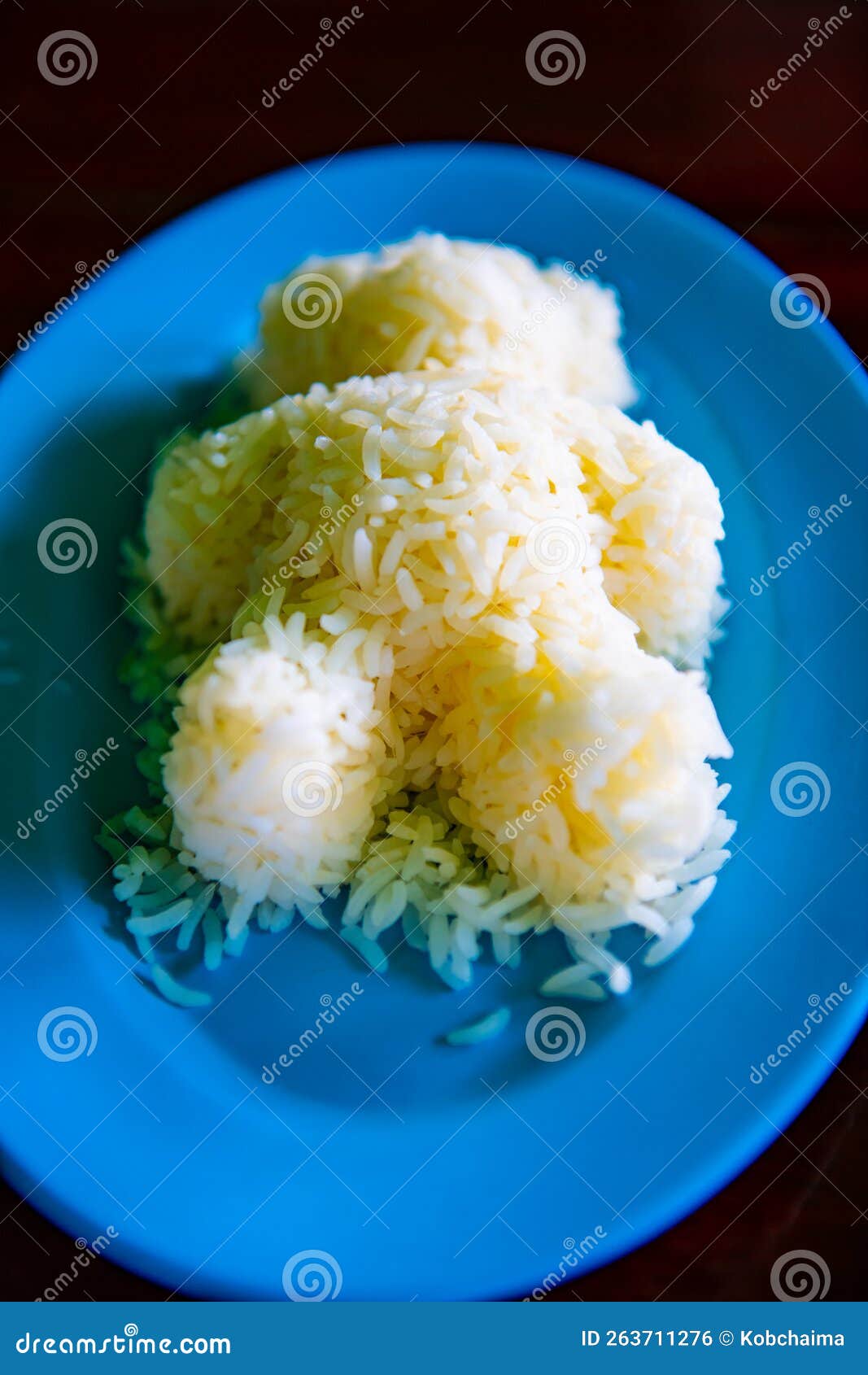 Rice in a plate stock photo. Image of cuisine, dinner - 263711276
