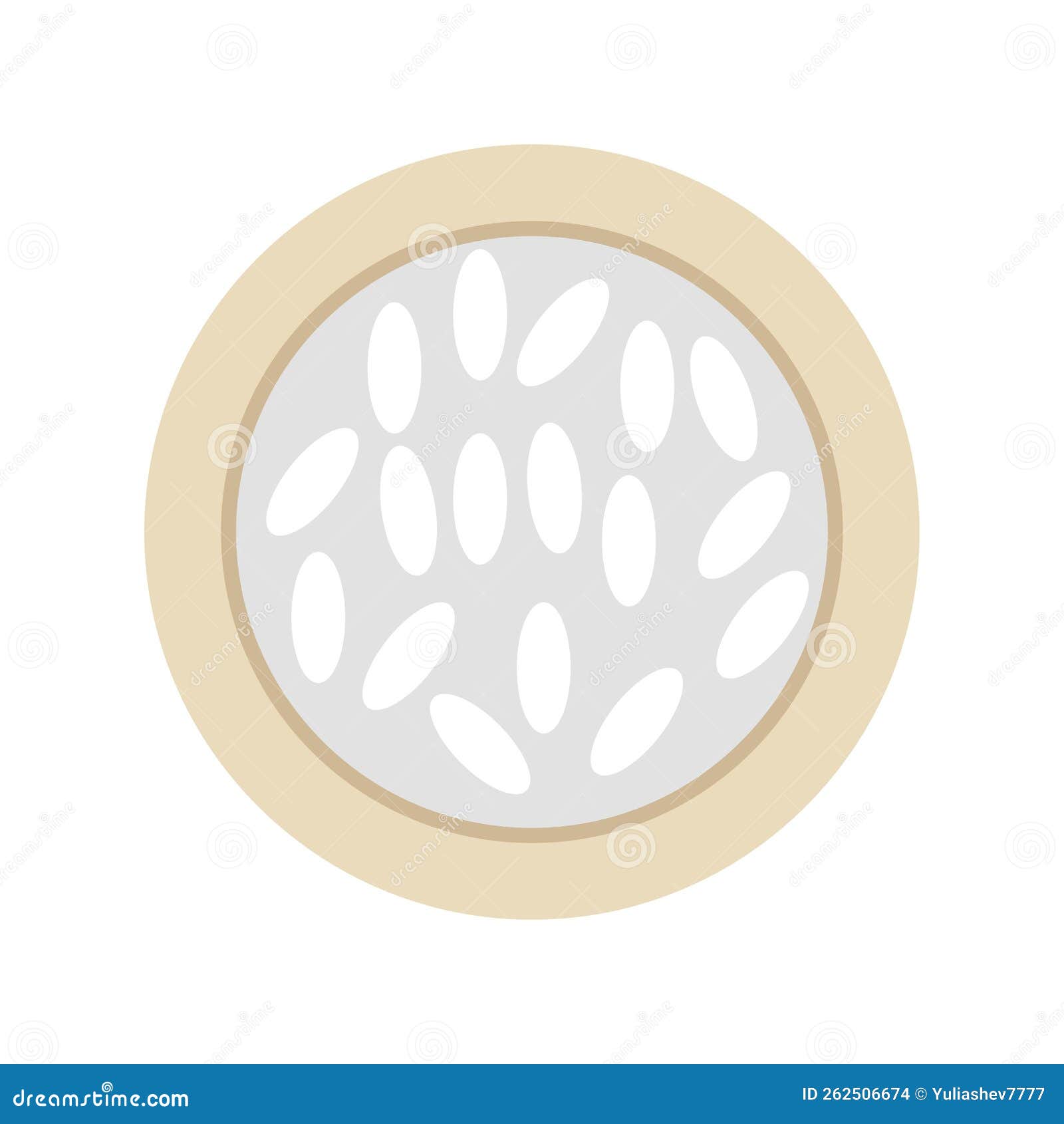 Rice in a Plate Top View, Vector Stock Vector - Illustration of symbol ...