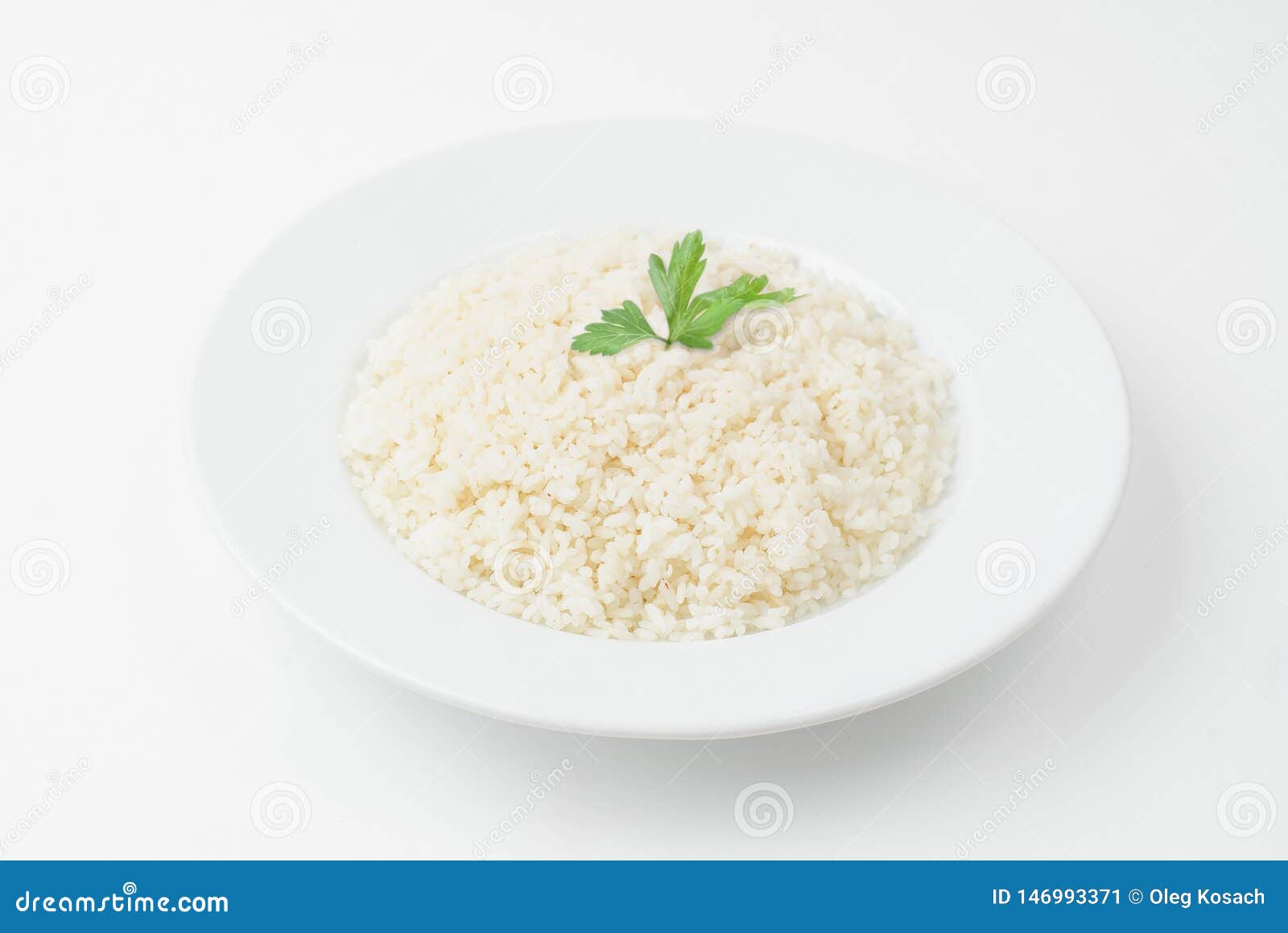 Rice on plate on white stock image. Image of spicy, rice - 146993371