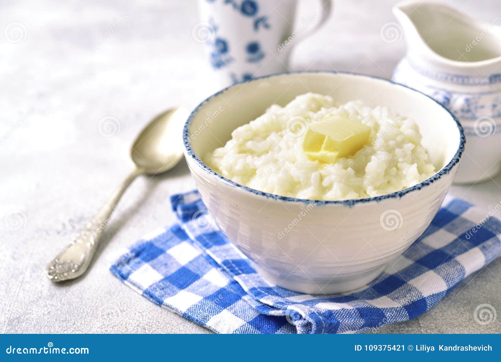 Rice Porridge or Pudding for a Breakfast. Stock Image - Image of baby ...