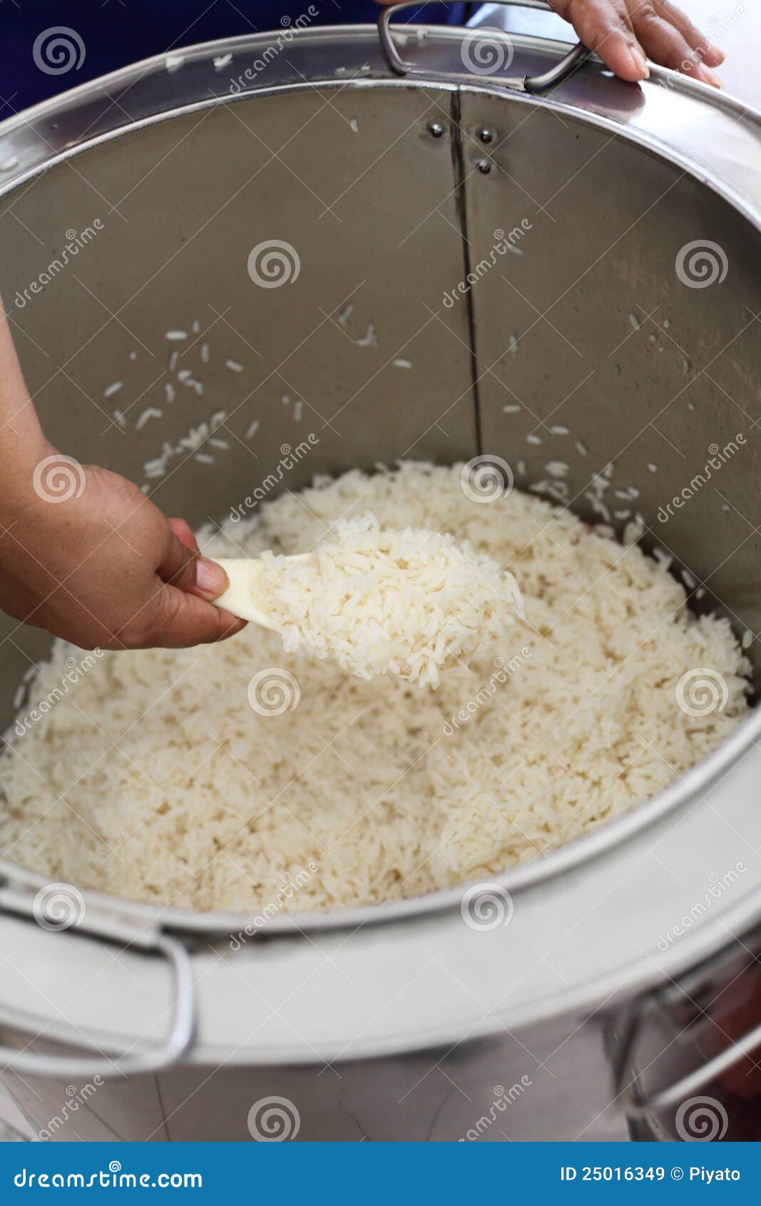 Rice in pot stock image. Image of dish, kitchen, close - 25016349