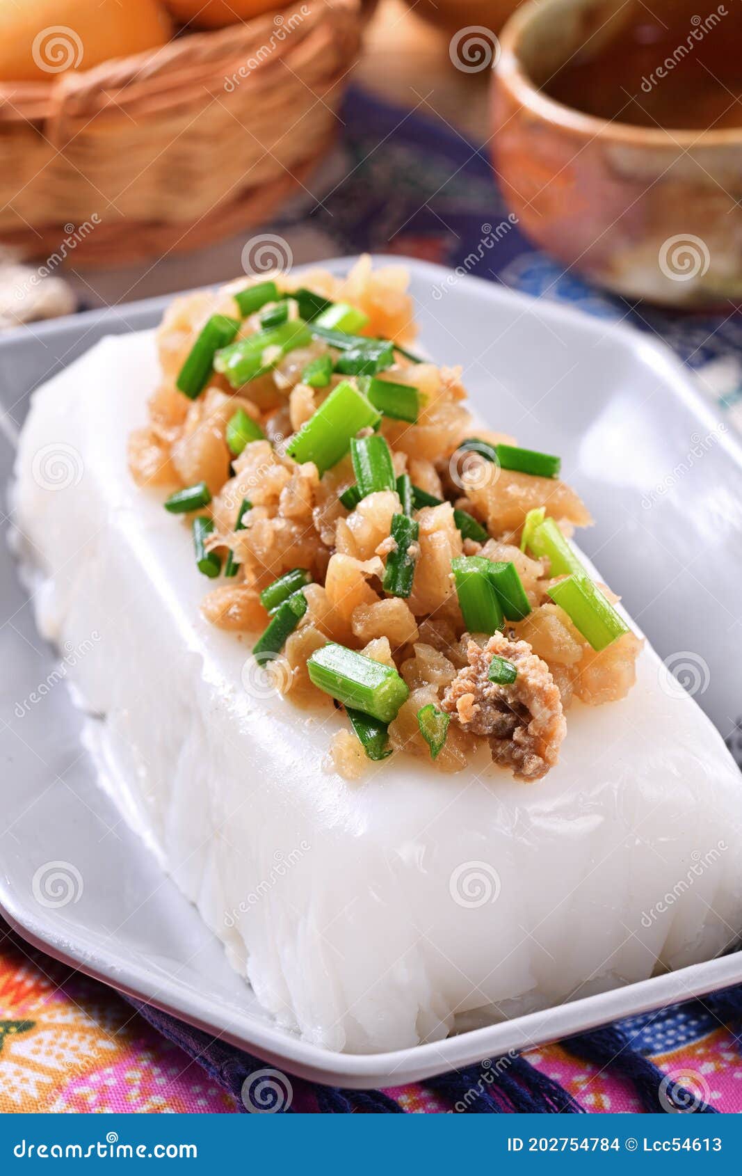 Rice pudding / Rice cake stock photo. Image of tasty - 202754784