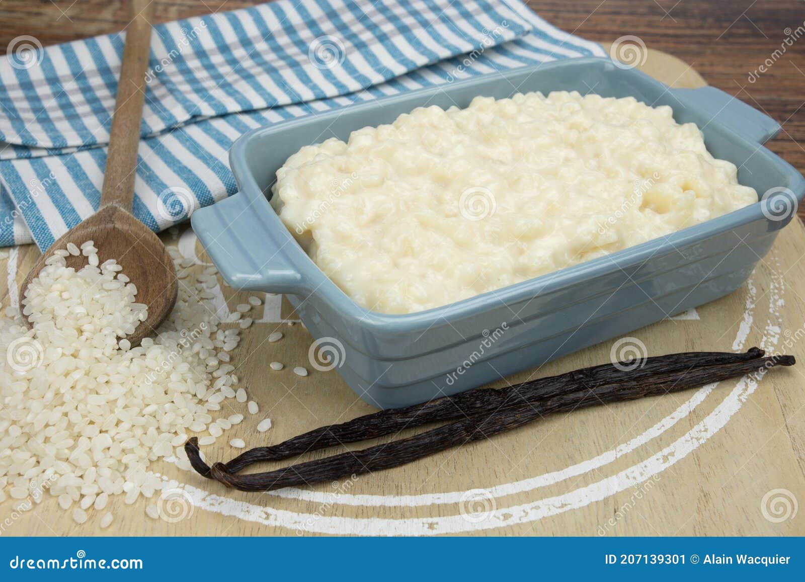 Rice pudding dish stock image. Image of round, dessert - 207139301