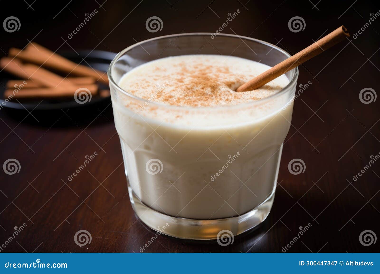Rice Pudding Drink Served with a Straw for a Relaxed Drink Stock Image ...