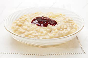 Rice Pudding with Jam stock image. Image of dessert, raspberry - 25440093