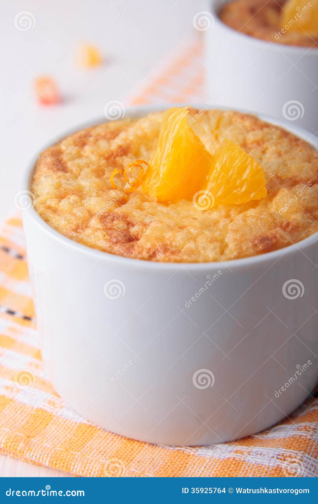 Rice Pudding with Orange in Cup Stock Photo - Image of white, candied ...