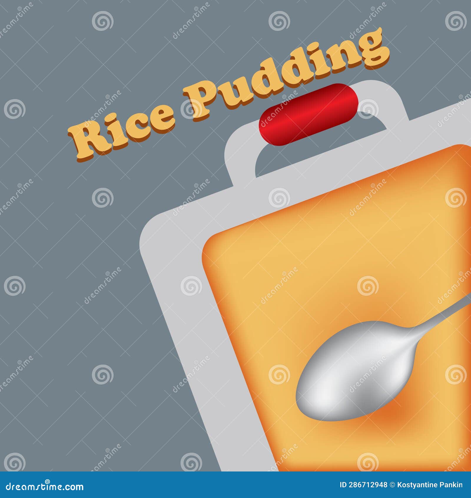 Rice Pudding poster stock illustration. Illustration of fppd - 286712948