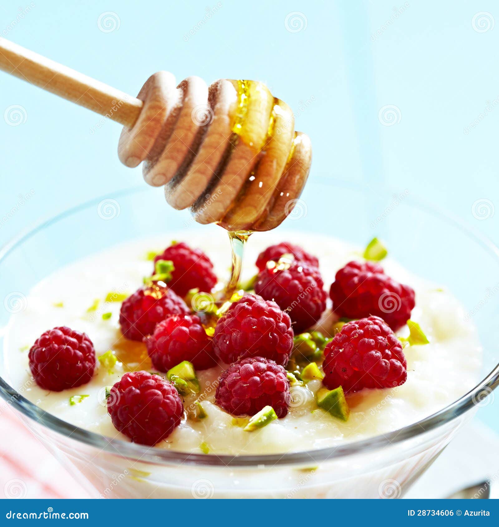 Rice Pudding with Raspberry Stock Photo - Image of dairy, fresh: 28734606
