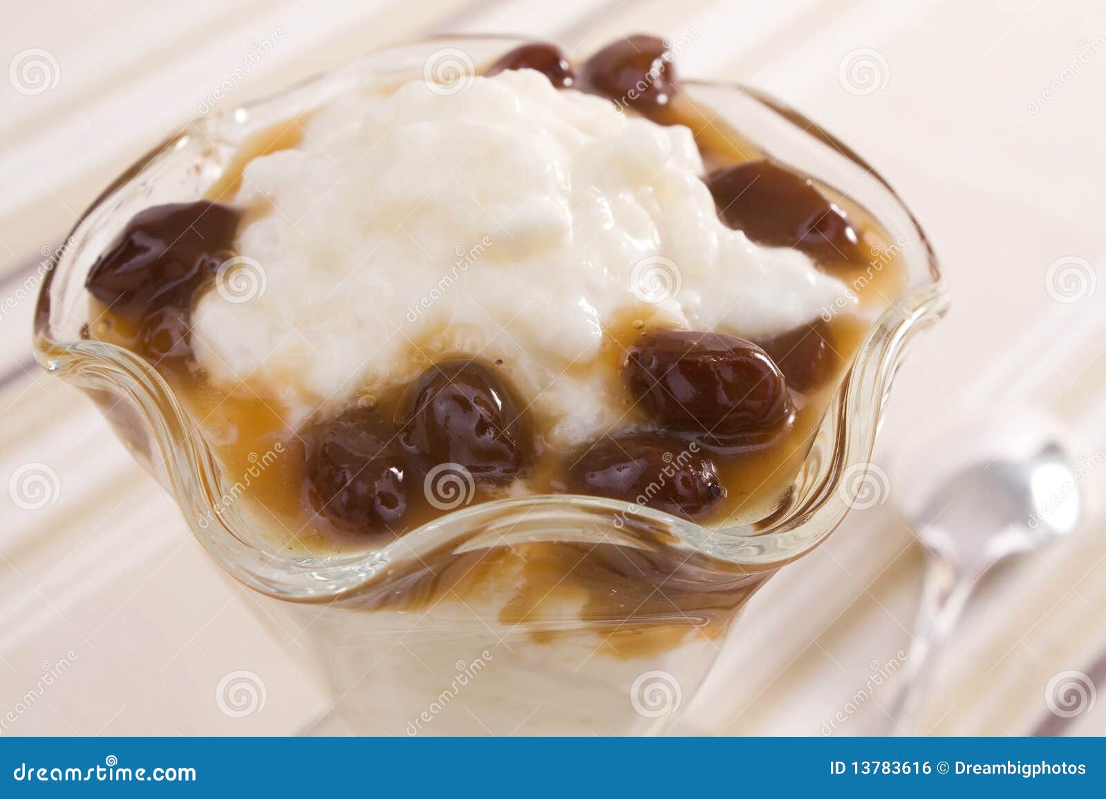 Rice Pudding with Rum Raisins Stock Photo - Image of milk, dessert ...