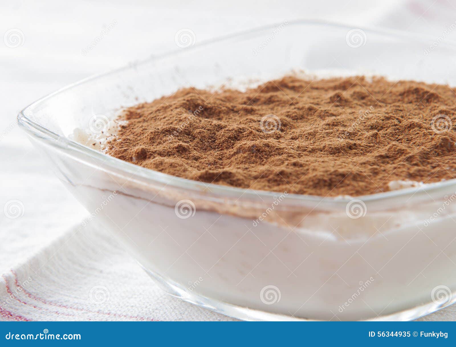Rice Pudding Sprinkled with Cinnamon Powder Stock Image - Image of bowl ...