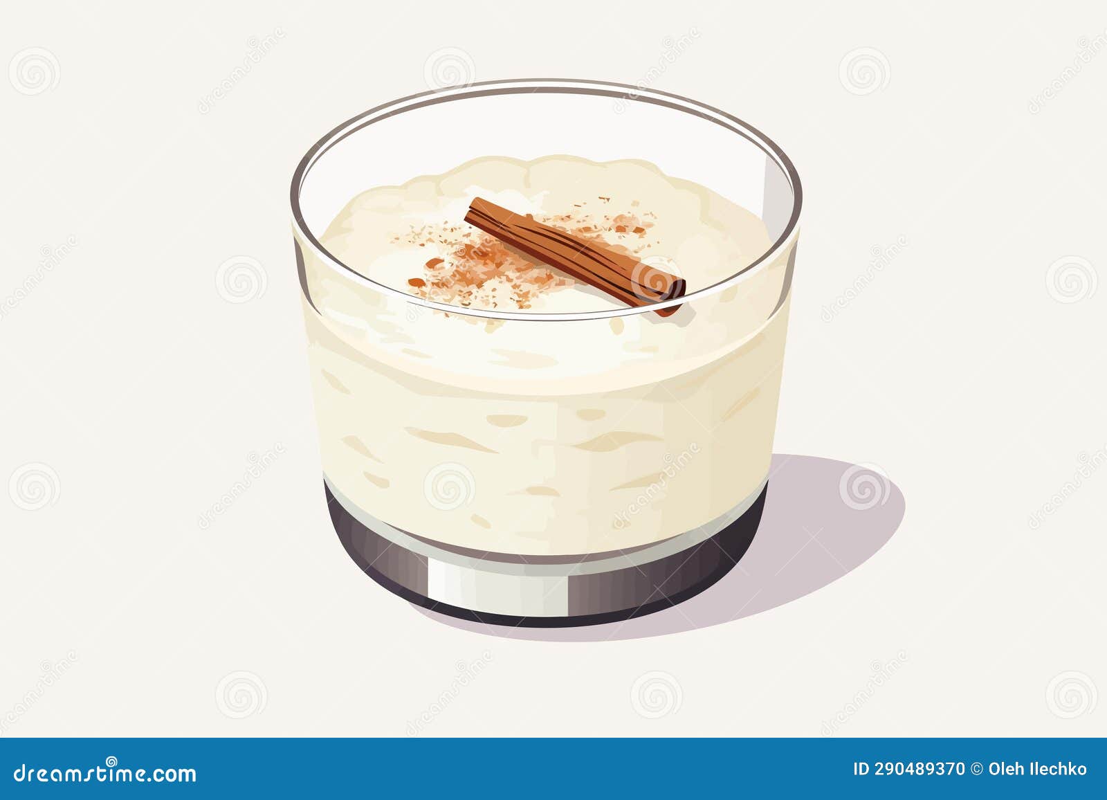 Rice Pudding Vector Flat Minimalistic Isolated Illustration Stock ...
