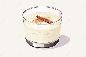 Rice Pudding Vector Flat Minimalistic Isolated Illustration Stock ...