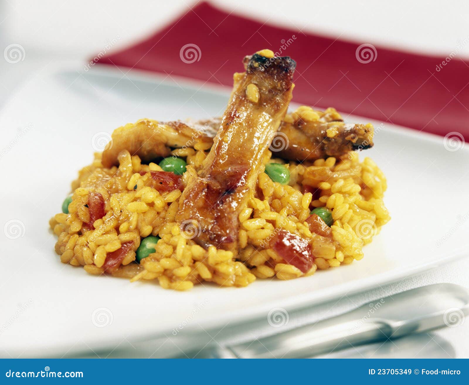 Rice with rabbit stock image. Image of main, dish, prepared - 23705349