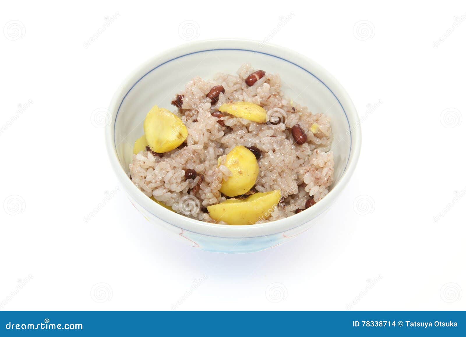 Rice with Red Beans and Chestnut Stock Photo - Image of celebration ...