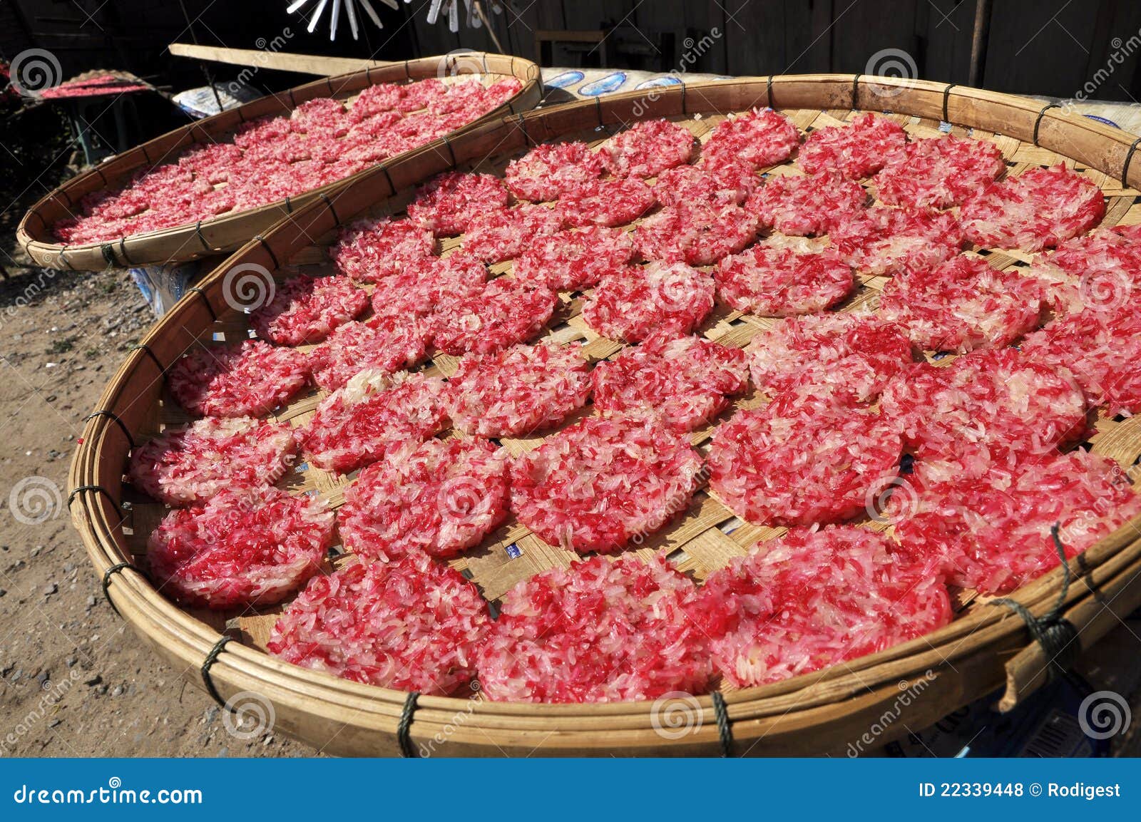 Rice Red Dry Round Day stock photo. Image of nature, asia - 22339448