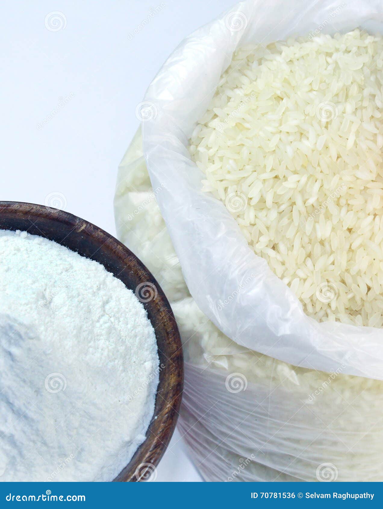 Rice and rice flour stock photo. Image of ingredient - 70781536