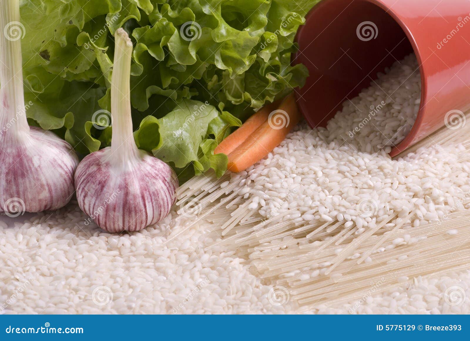 Rice, Rice Pasta and Vegetables Stock Image - Image of cook, vegetables ...