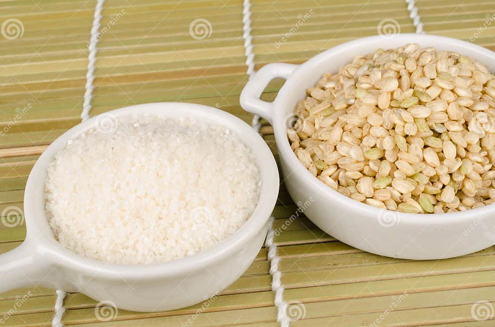 Rice and rice semolina stock image. Image of uncooked - 88537663